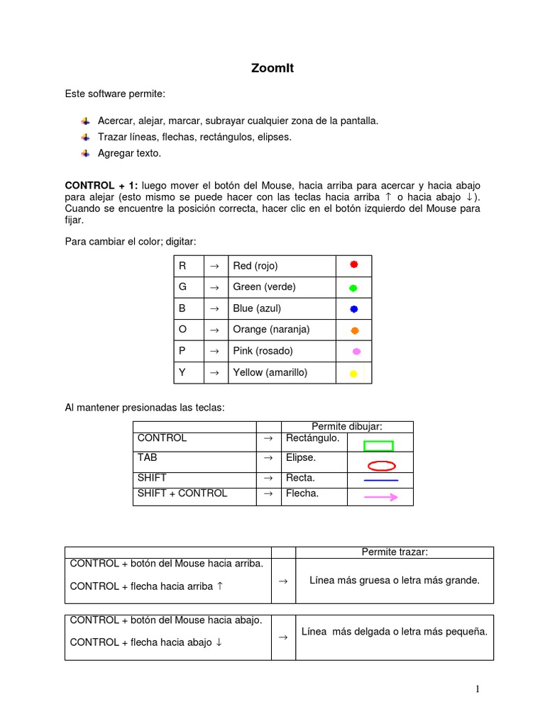 Manual ZoomIt | PDF | Point and Click | Informática
