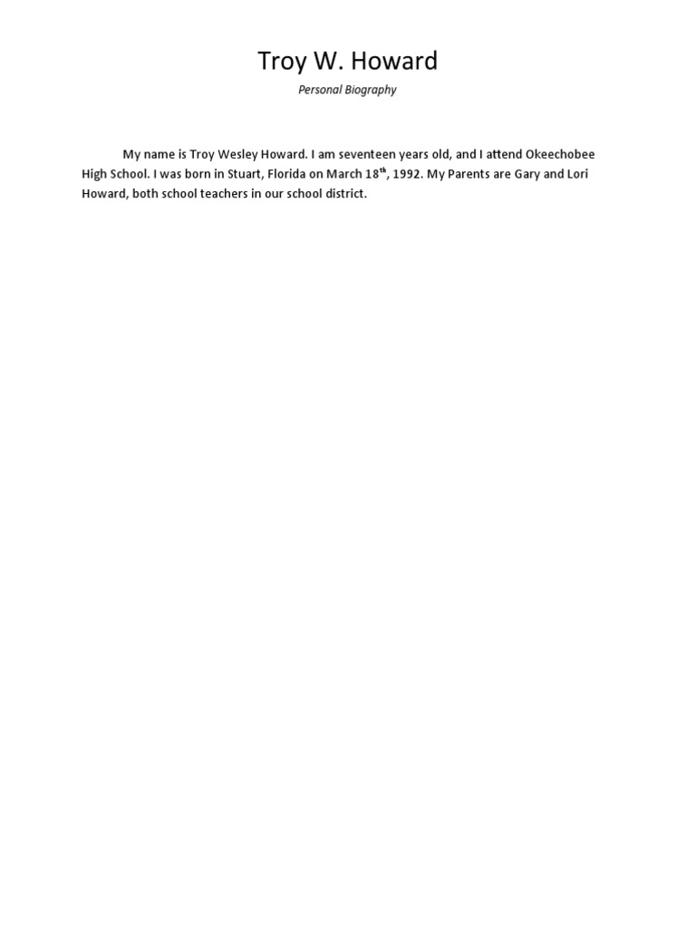 Biography | PDF | Social Science | Self-Improvement