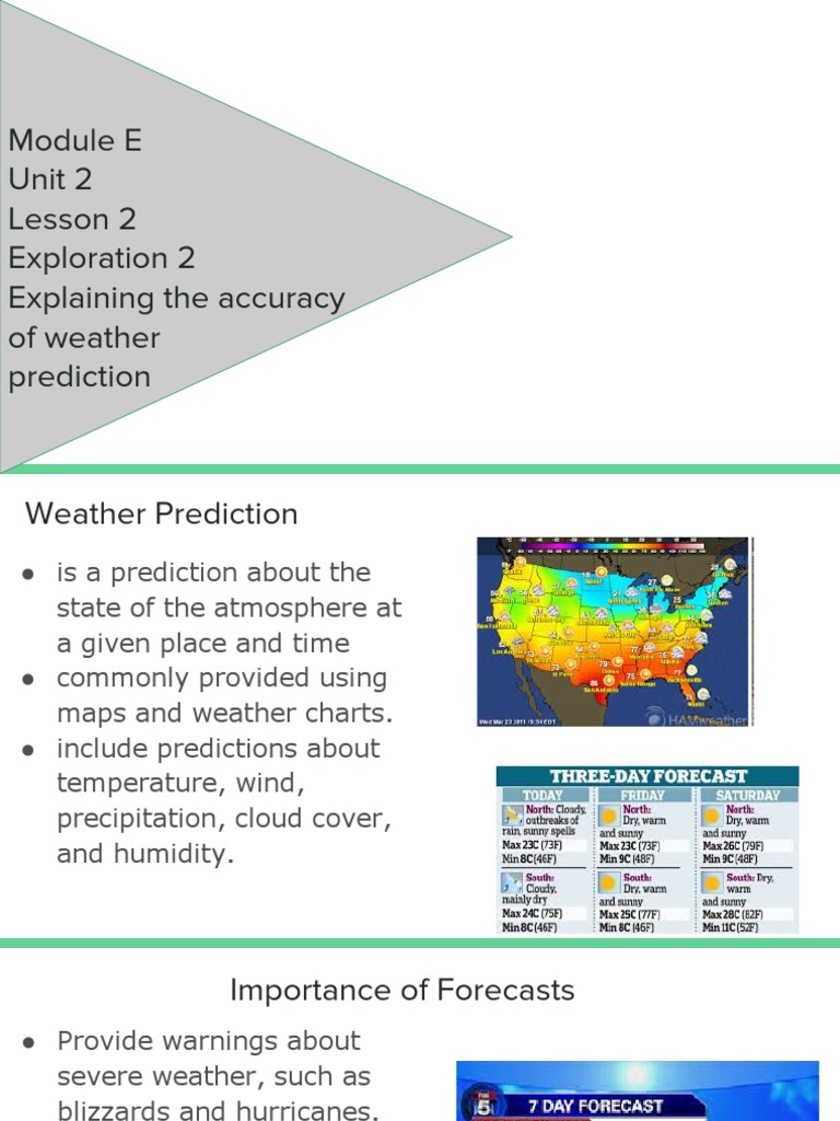 Students Module e Unit 2 Lesson 2 Exploration 2 | PDF | Weather ...