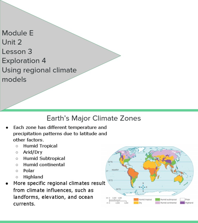 Student Module e Unit 2 Lesson 3 Exploration 4 Using Regional Climate ...