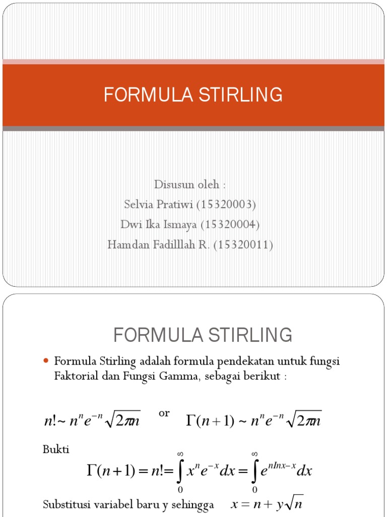 Formula Stirling | PDF