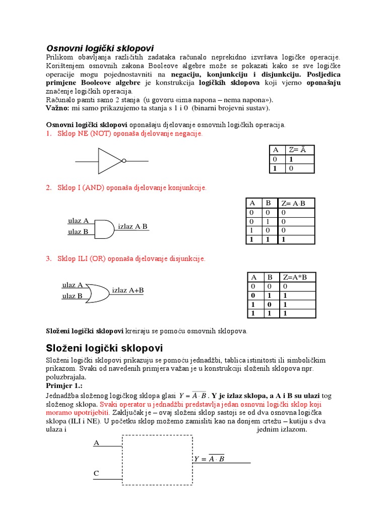 Slozeni Logicki Sklopovi | PDF