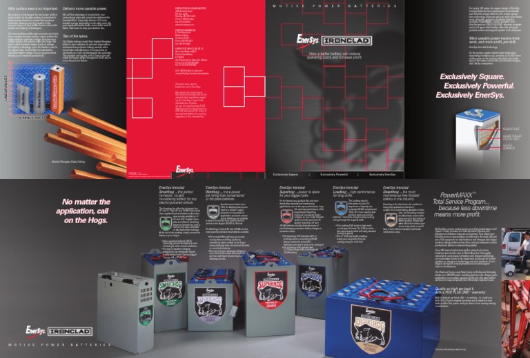 20.00 (11-06) EnerSys Ironclad MP Batteries Brochure | PDF | Battery ...