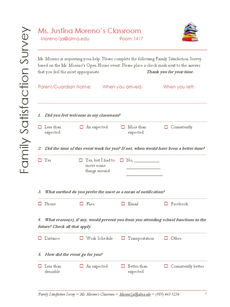 282 Family Involvement Survey | PDF | Communication | Business