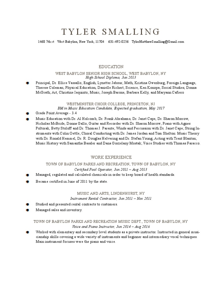 Graduate Resumé | PDF | Choir | Conducting