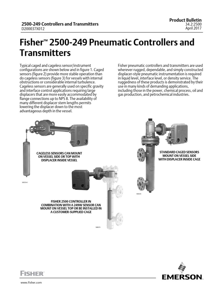 Fisher 2500 249 Pneumatic Controllers Transmitters en 127050 | Steel ...