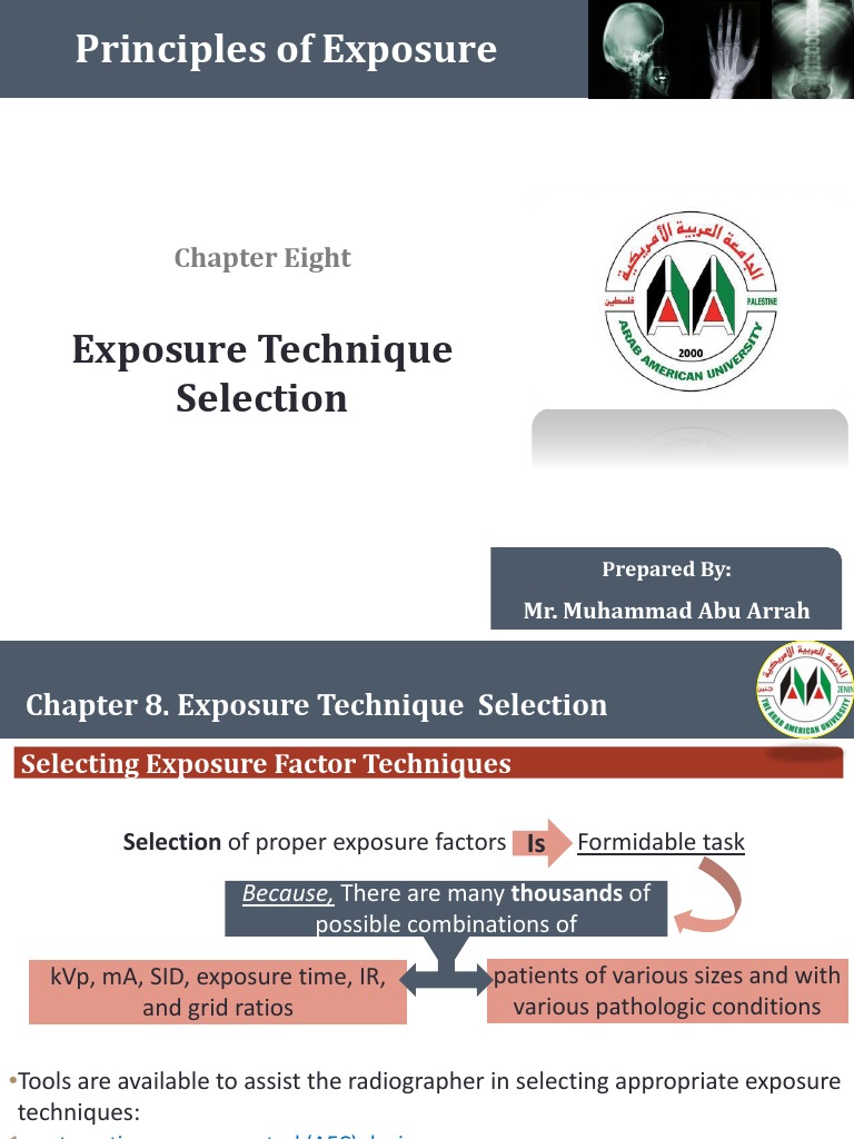 Principles of Exposure Ch.8 | PDF | Radiography | Radiation