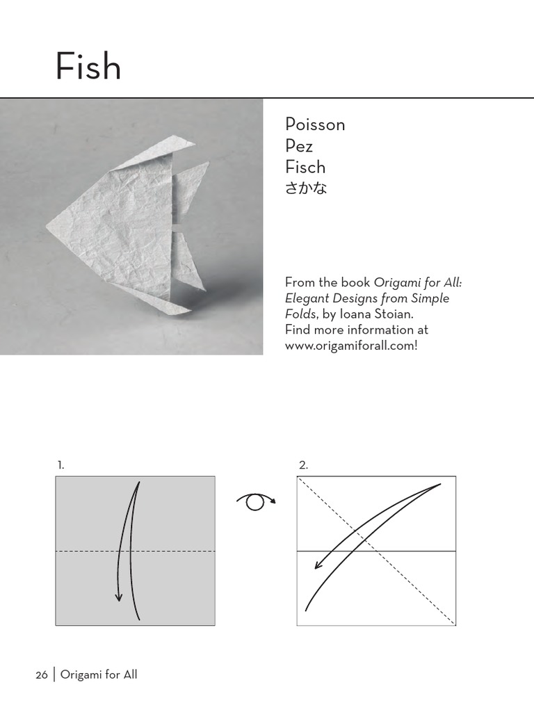 Fish-Origami For All-Ioana Stoian | Download Free PDF | Origami | Paper ...