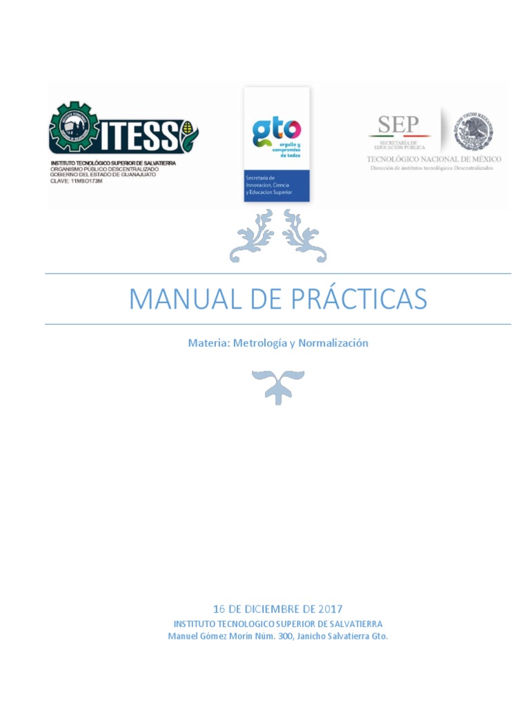 Manual de Practicas de Metrologia y Normalizacion | PDF | Medición | Laboratorios