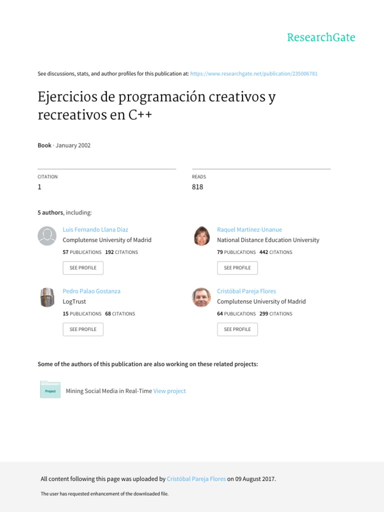 Ejercicios de Programación Creativos y Recreativos en CPP | PDF