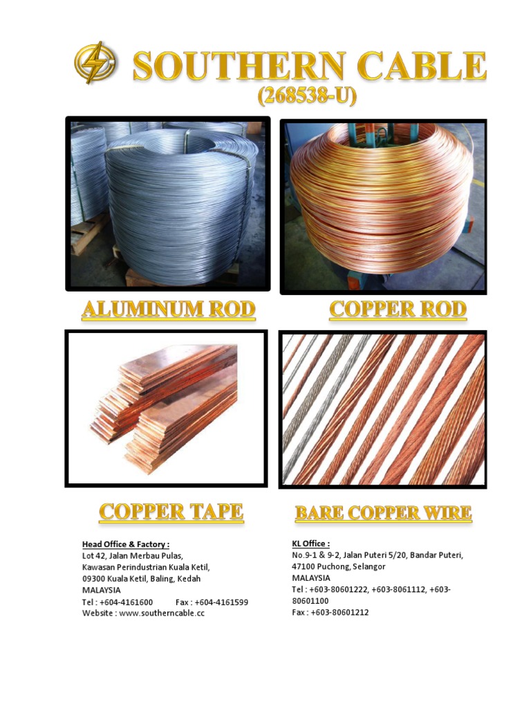 Southern Cable Aluminum Rods Specifications | PDF | Wire | Electrical ...