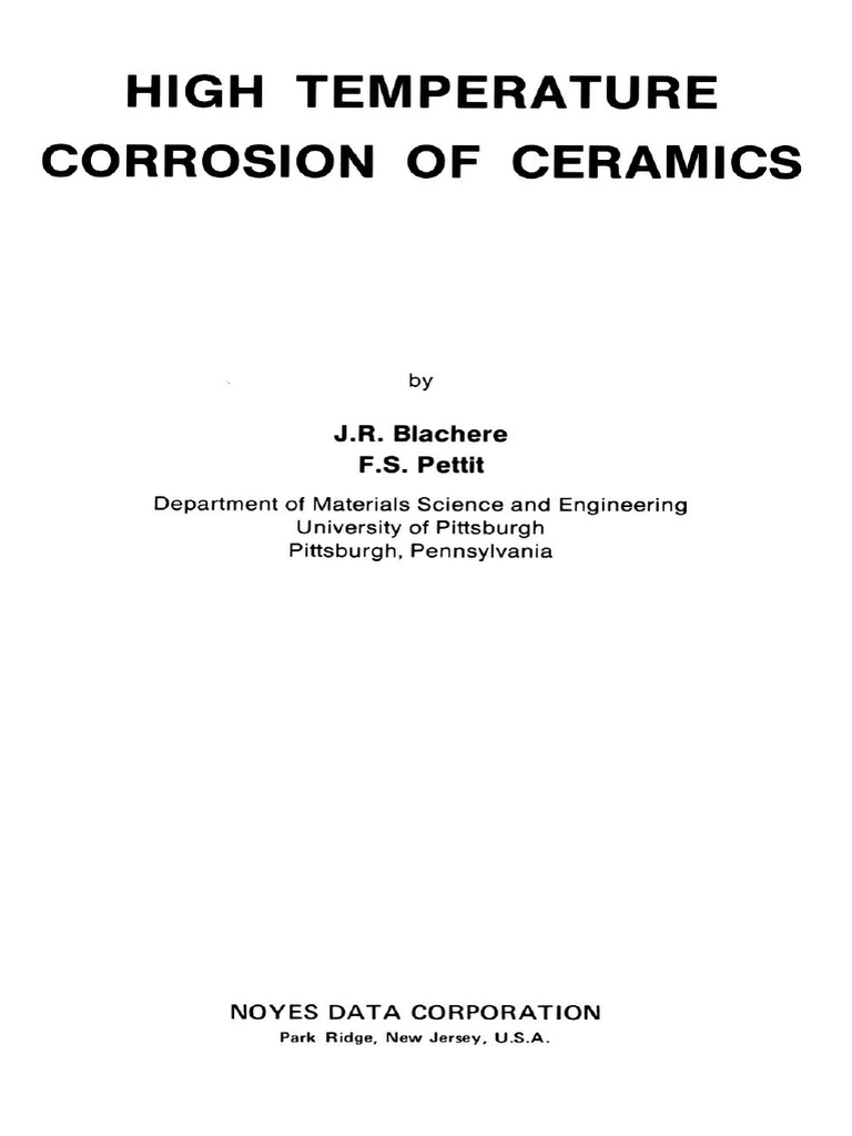 High Temperature Corrosion of Ceramics PDF | PDF | Silicon Dioxide ...
