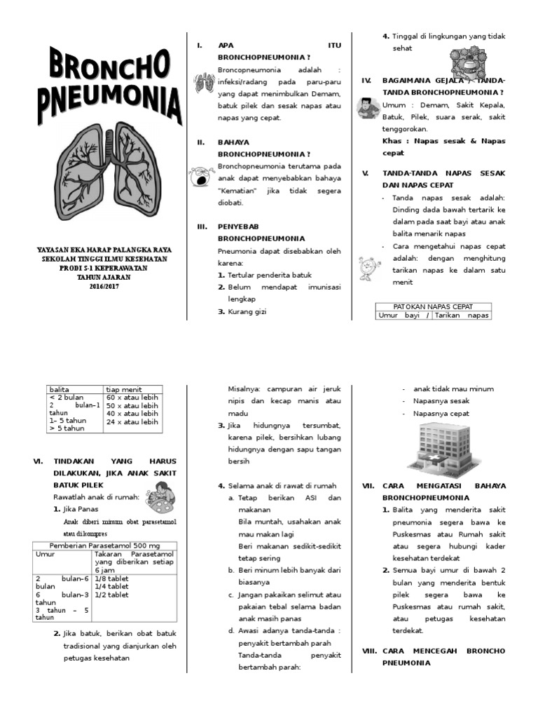 Leaflet Bronchopneumonia | PDF