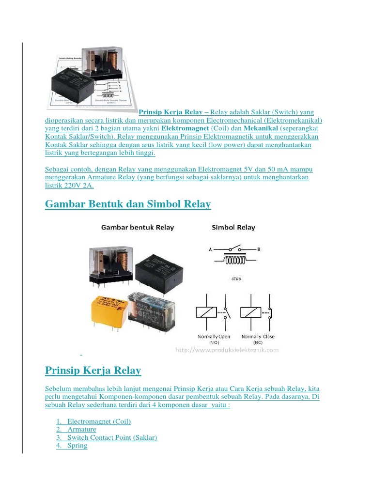 Prinsip Kerja Relay | PDF