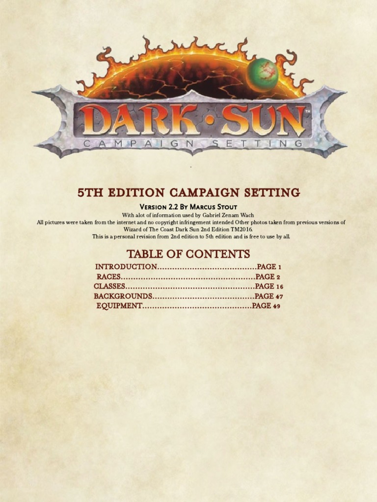 DARK-SUN-5E.pdf | Elf (Dungeons & Dragons) | Dwarf (Dungeons & Dragons)