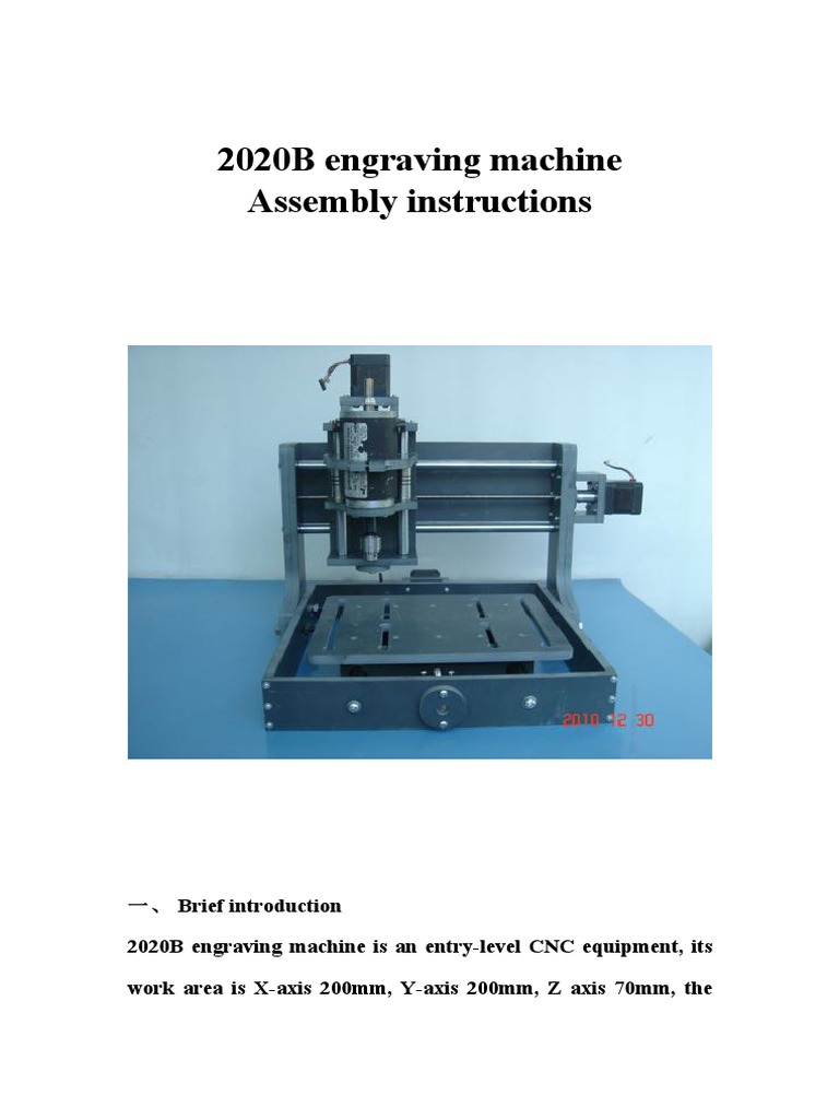 2020B CNC Machine Manual | PDF | Cartesian Coordinate System ...