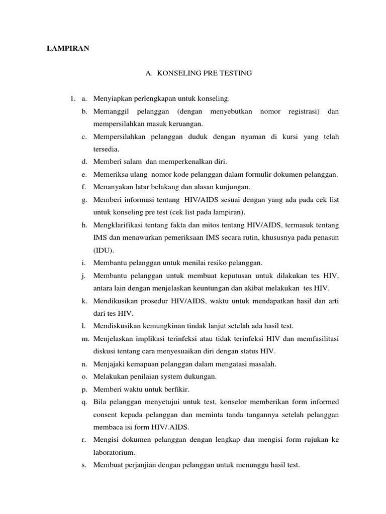 Form VCT Pra Testing Hiv | PDF