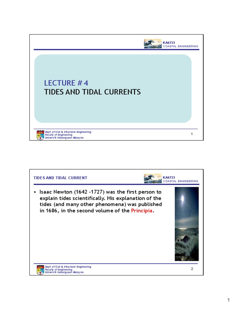 KH4434-Kuliah 004 - Tides 1718 | Download Free PDF | Tide | Moon