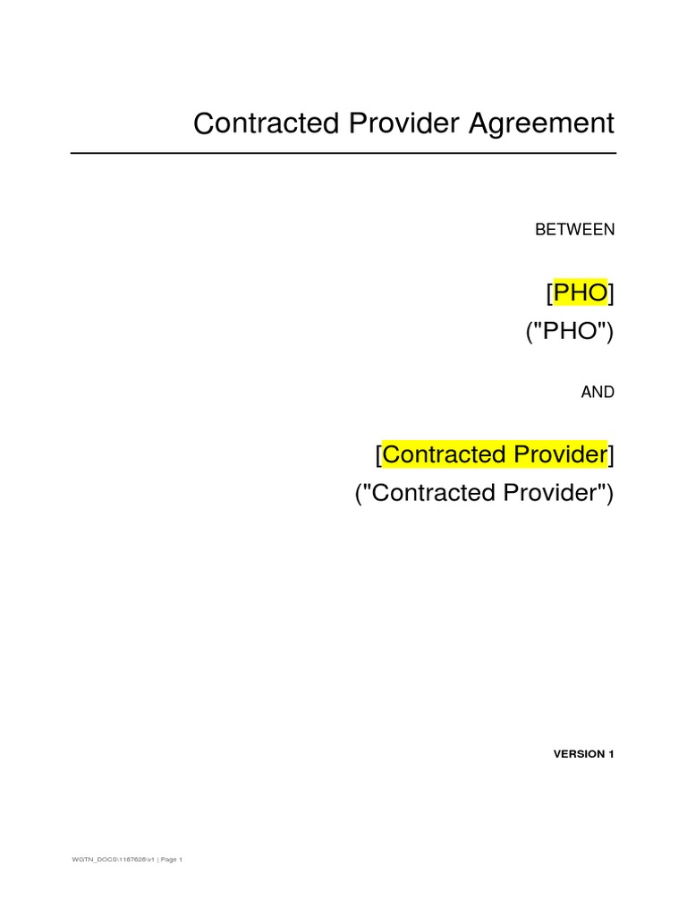 Contracted Provider Agreement Overview | PDF | Arbitration | Mediation