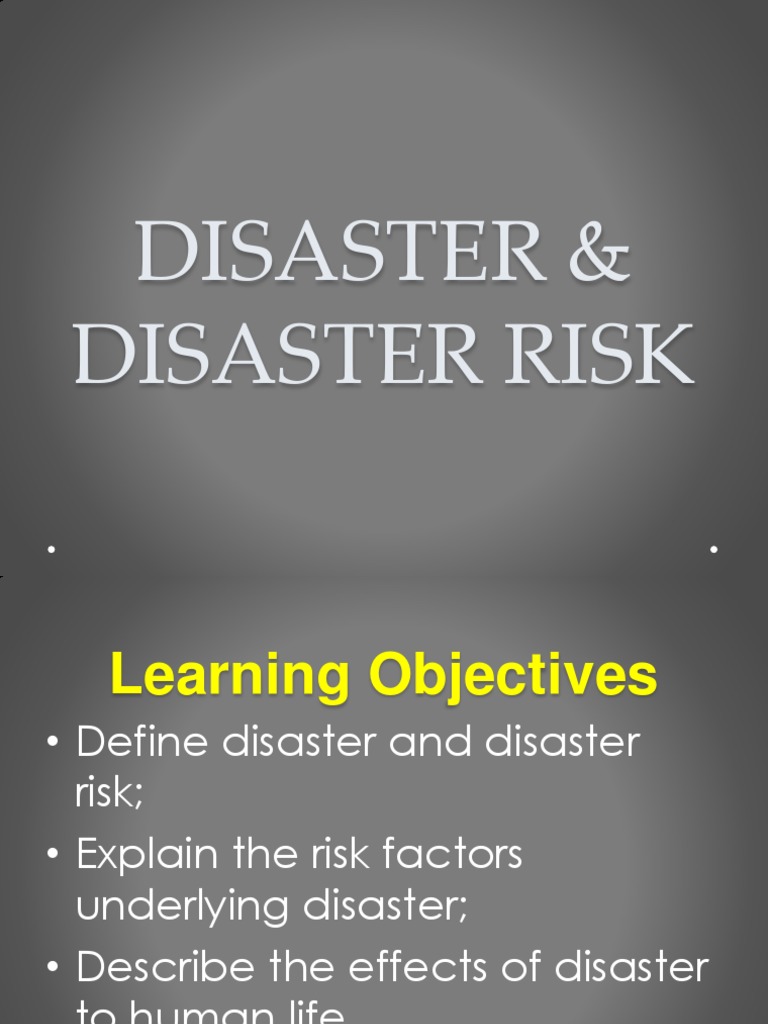 Understanding Disaster Risks and Effects | PDF | Hazards | Risk