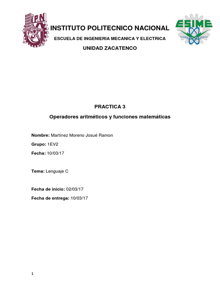 Operadores Aritméticos y Funciones Matemáticas | PDF | Función ...