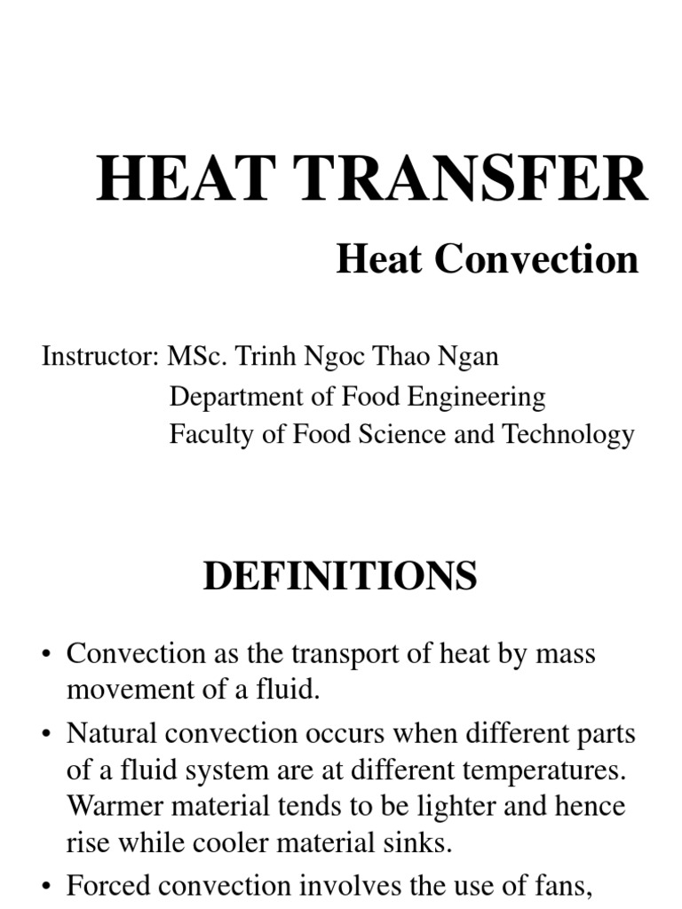 HEAT TRANSFER - Convection - Handout | PDF | Heat Transfer | Convection