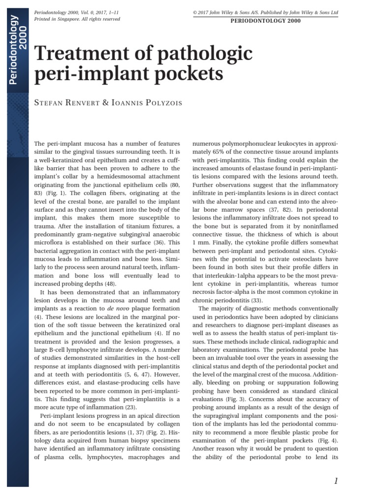 Perio 2000 VOL-76 Treatment of Pathologic Peri-Implant Pocket PDF | PDF ...