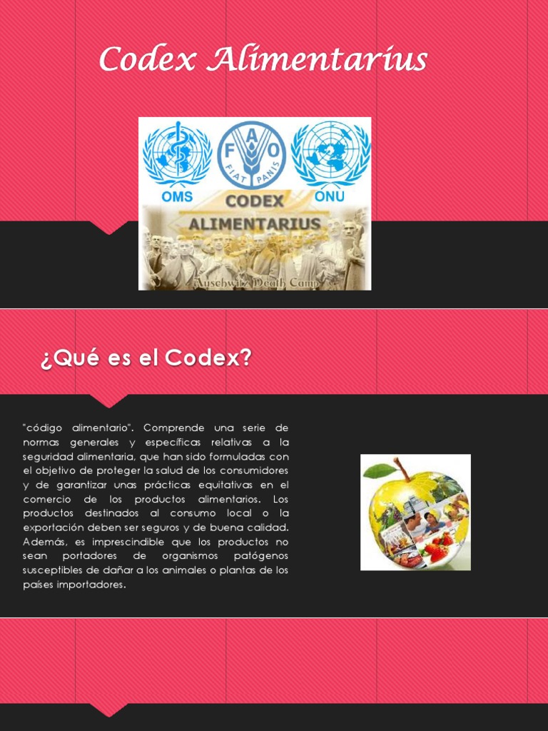 Codex Alimentarius | Alimentos | Industria de alimentos