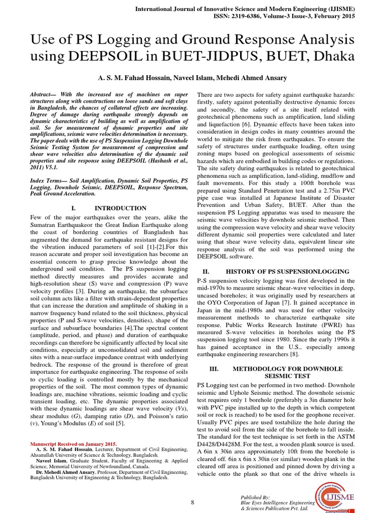 PS Logging | PDF | Seismology | Earthquakes