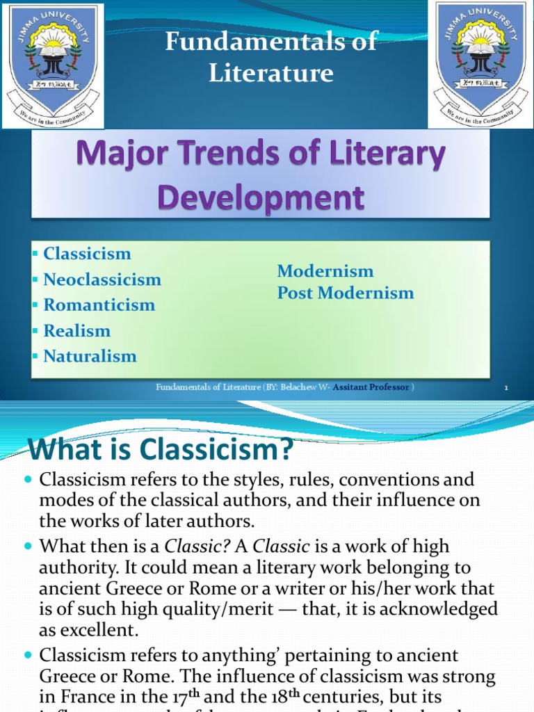 Major Trends of Literary Development (Literary Periods/Movements) | PDF ...