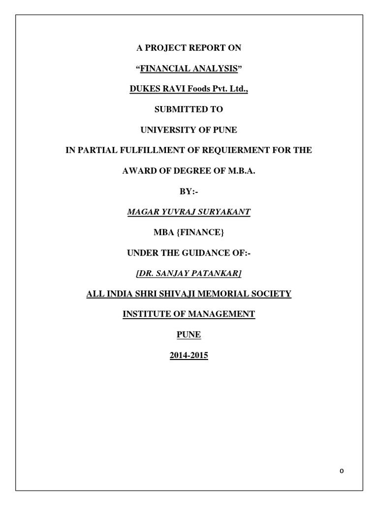 Finance MBA Project | PDF | Equity (Finance) | Balance Sheet