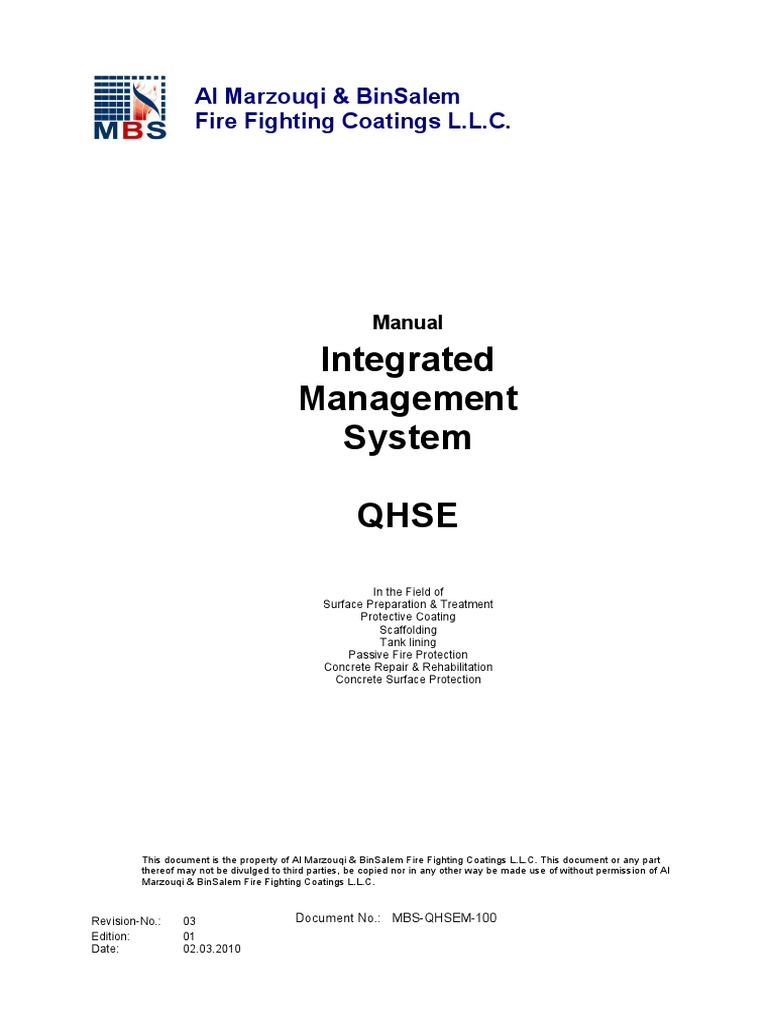 QHSE Manuals | Audit | Occupational Safety And Health