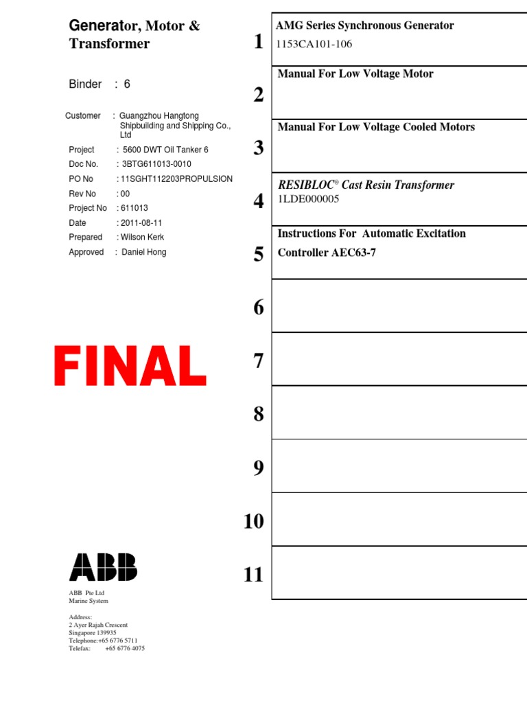 Generator, Motor & Transformer: Resibloc Cast Resin Transformer | PDF