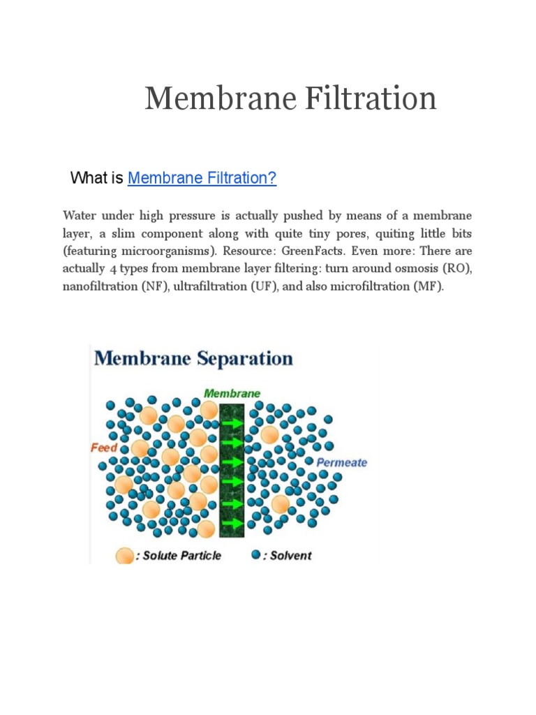 What Is Membrane Filtration | PDF | Membrane | Membrane Technology