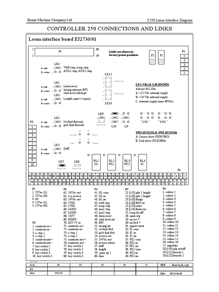 Bonas Controller 250 Connections and Links | PDF | Loom | Weaving
