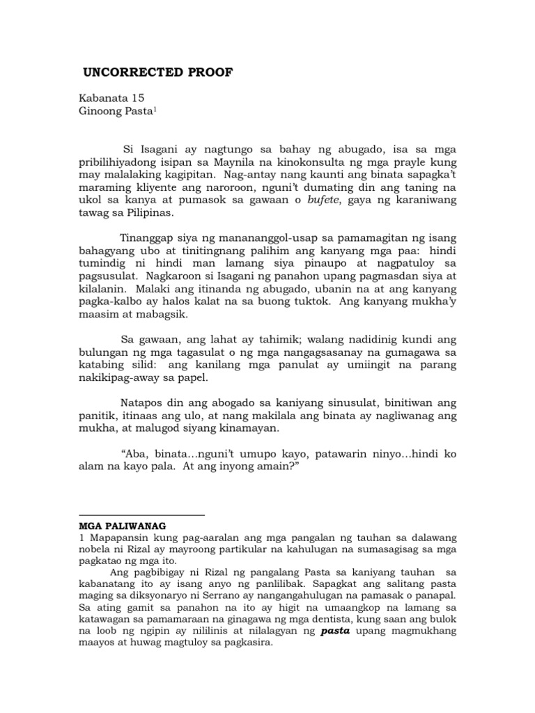 Kab 15 Senor Pasta | PDF