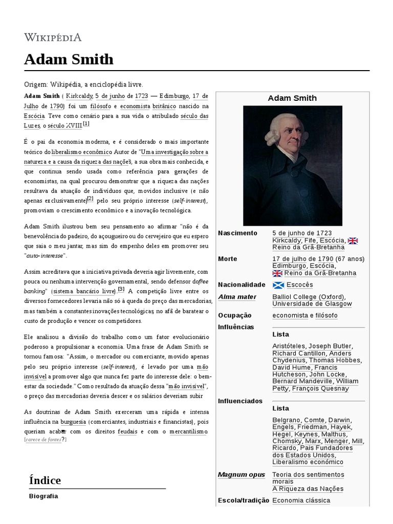 Adam Smith PDF | PDF | Adam Smith | Economia