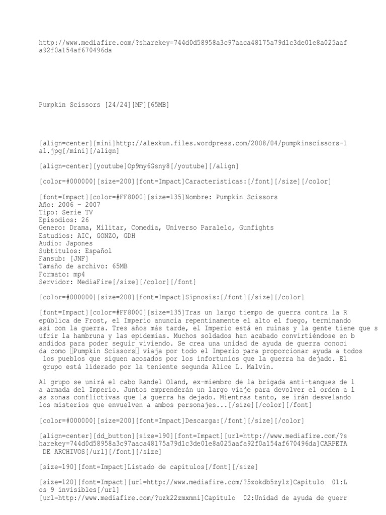 Pumpkin Scissors | PDF | Ocio