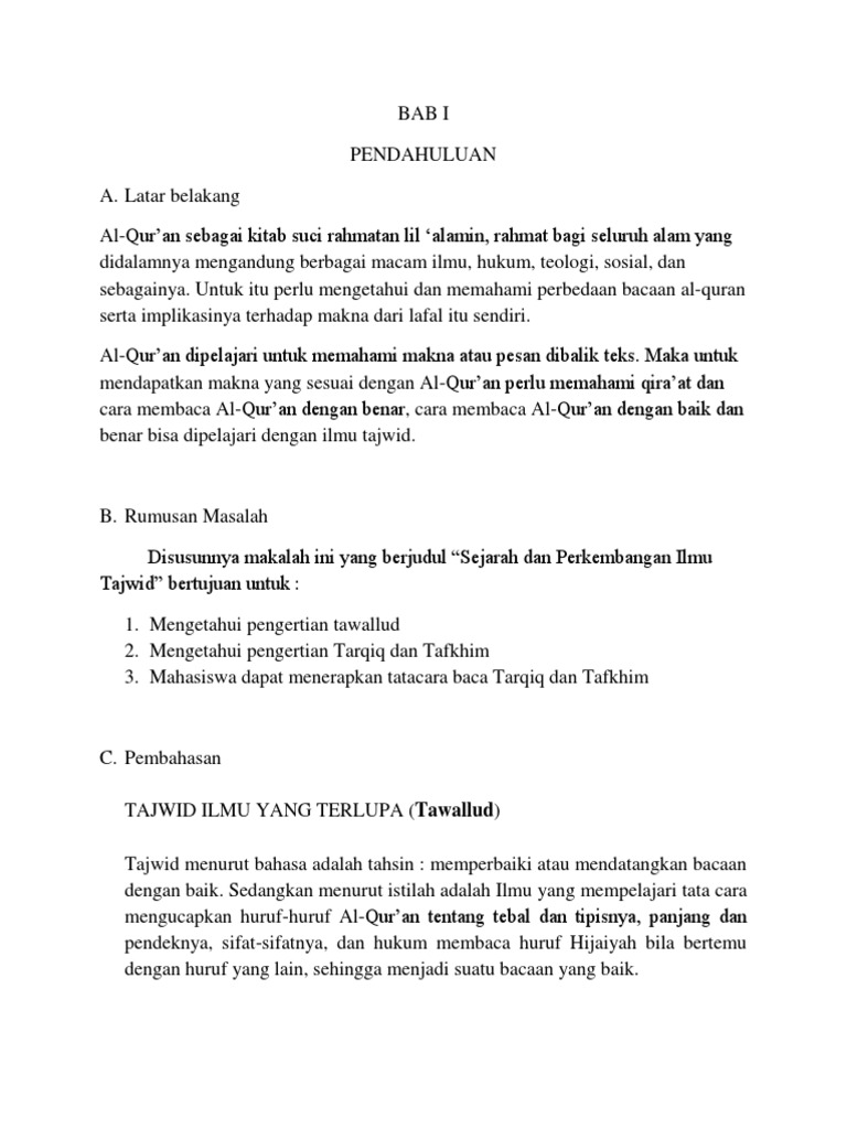 MEMAHAMI ILMU TAJWID MELALUI PENJELASAN TENTANG TAFKHIM, TARQIQ, DAN ...