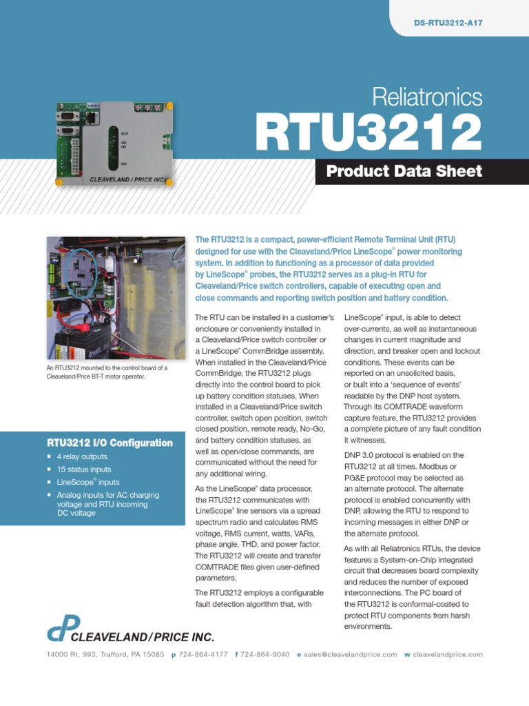 Reliatronics: Product Data Sheet | Download Free PDF | Computer ...