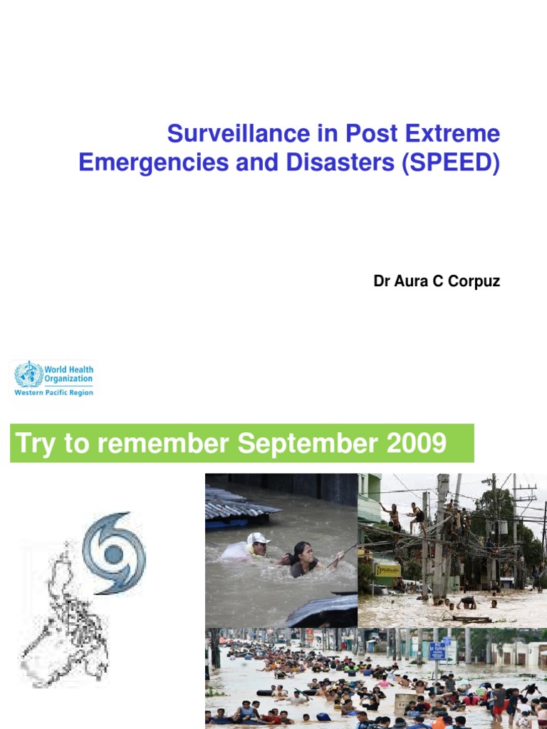 Surveillance in Post Extreme Emergencies and Disasters (SPEED) | PDF ...