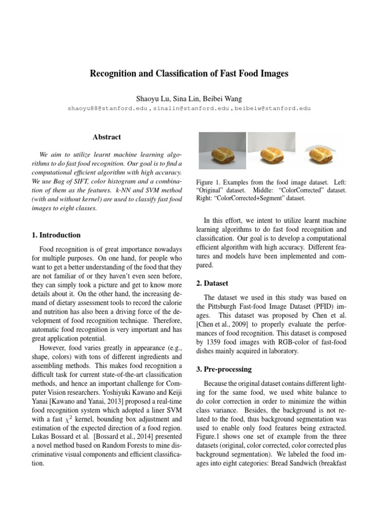 Shaoyu Lu, Sina Lin, Beibei Wang, Recognition and Classification of ...