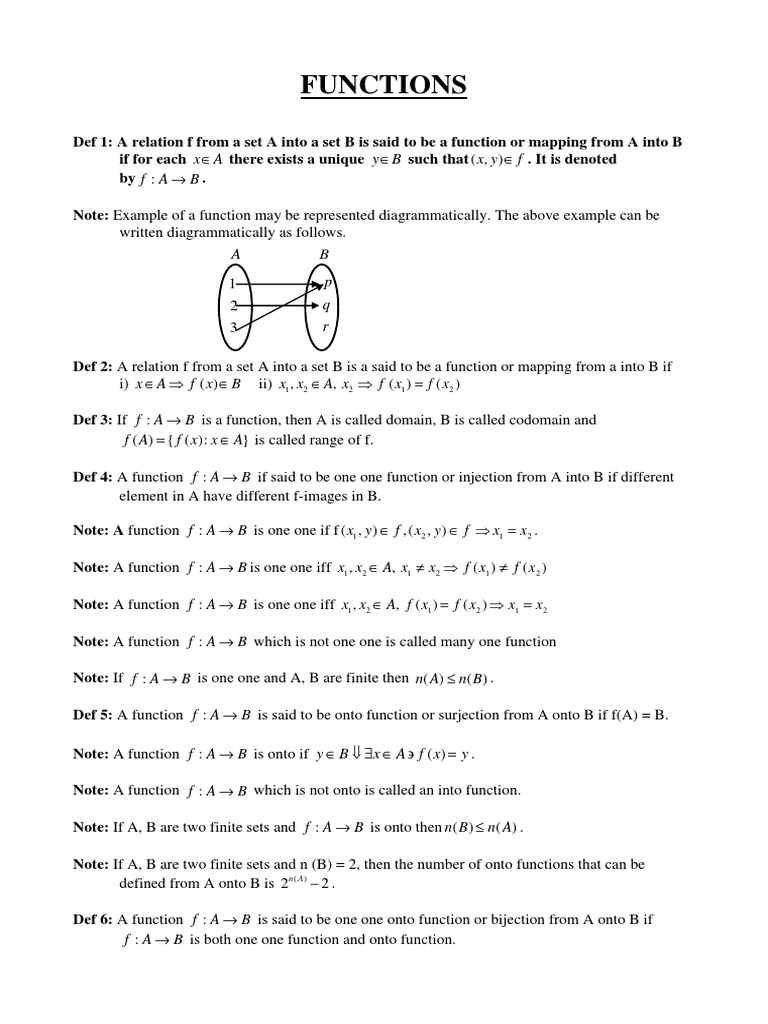 Inter 1st Year Maths IA-Functions Study Material PDF | PDF | Function ...
