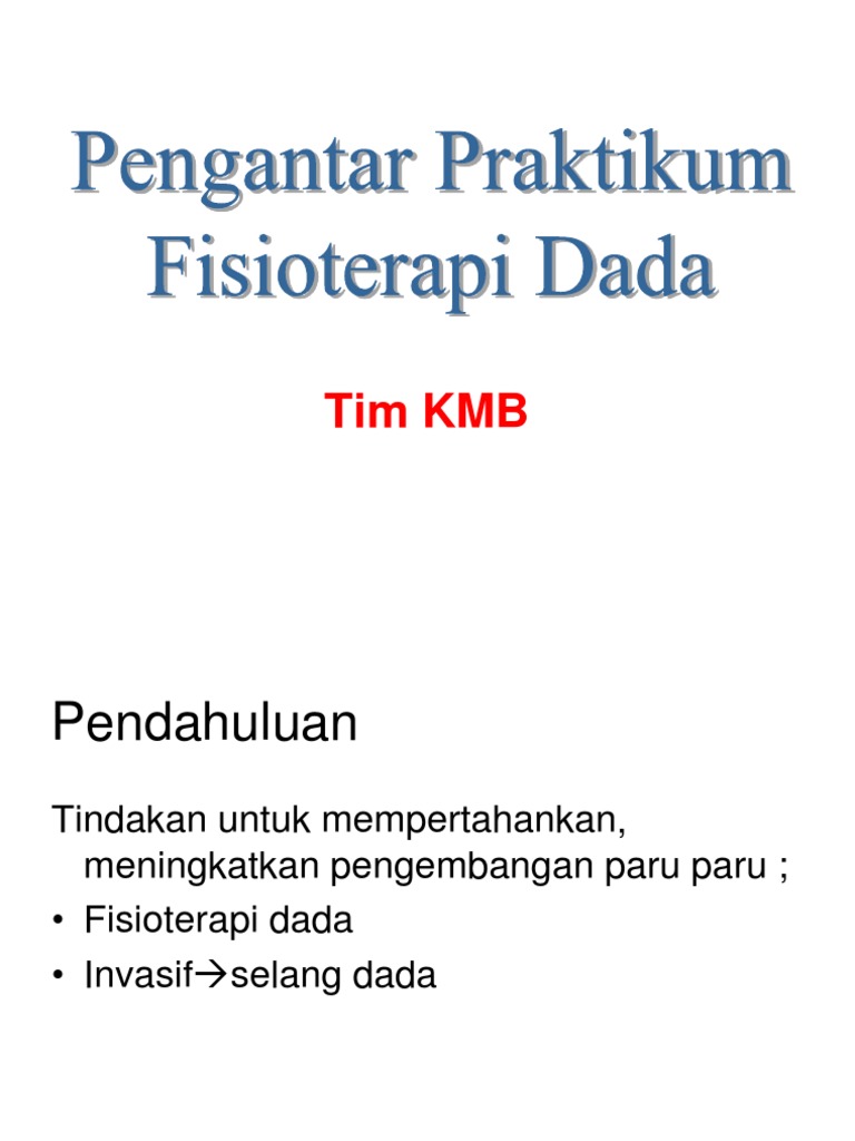 Panduan Fisioterapi Dada | PDF