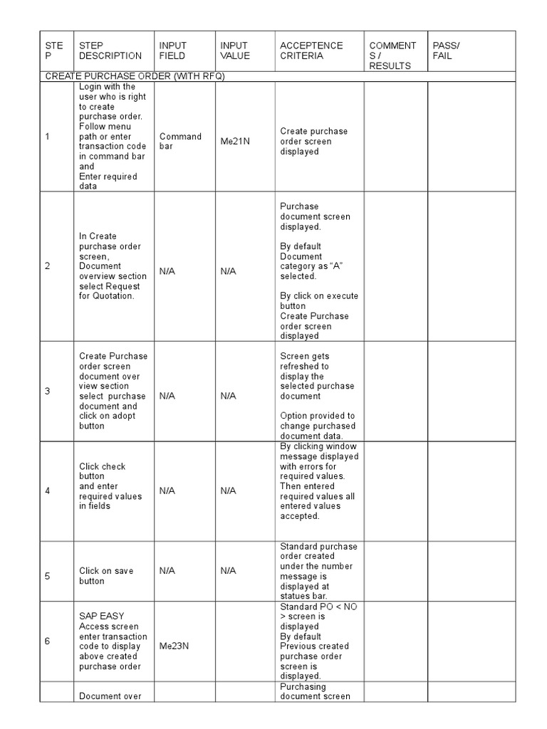 Purchase Order - Test Script | PDF | Button (Computing) | Invoice