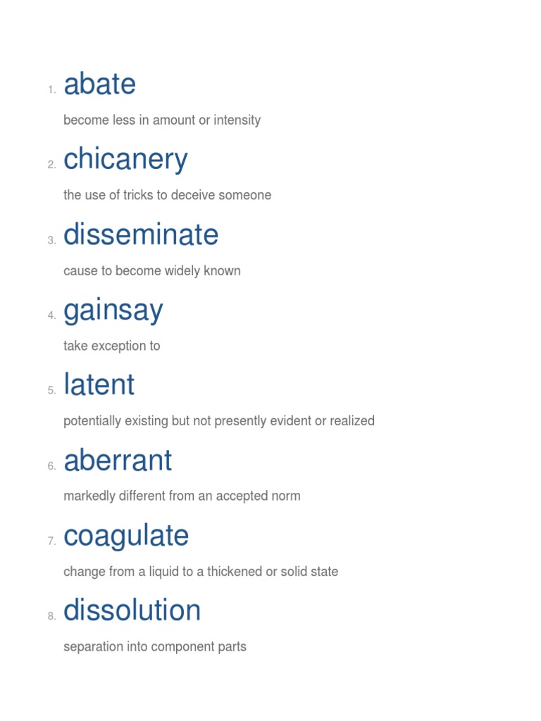 GRE-SAT High Frequency Words | PDF | Emotions | Psychological Concepts