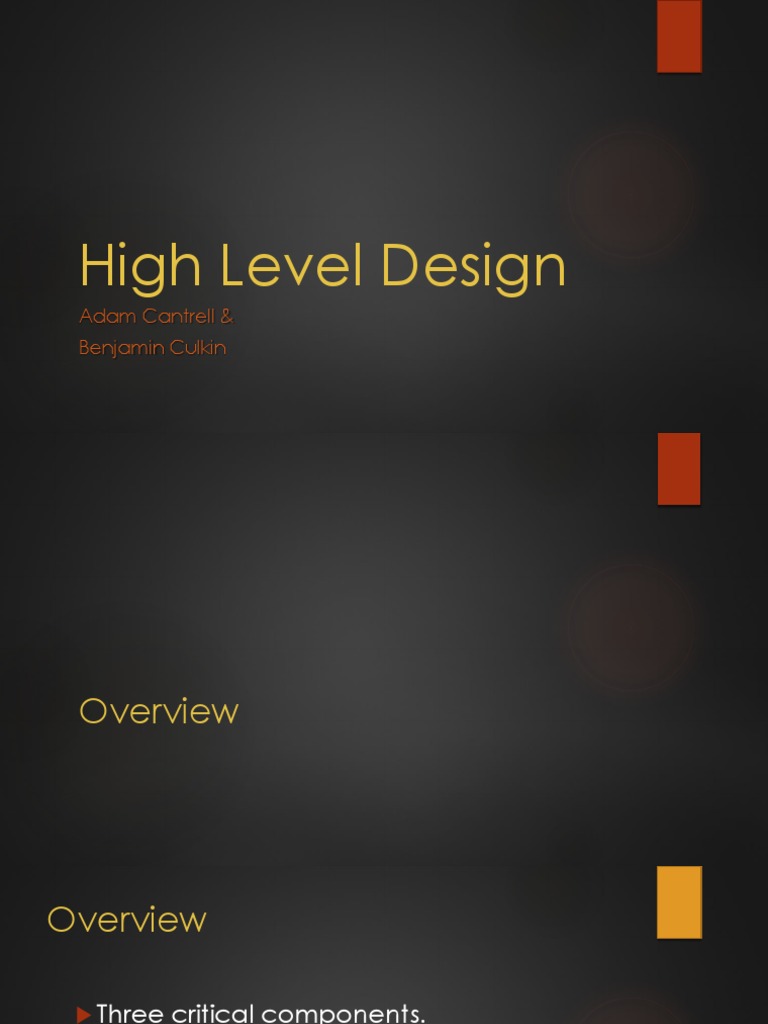 High Level Design | PDF | Databases | User Interface