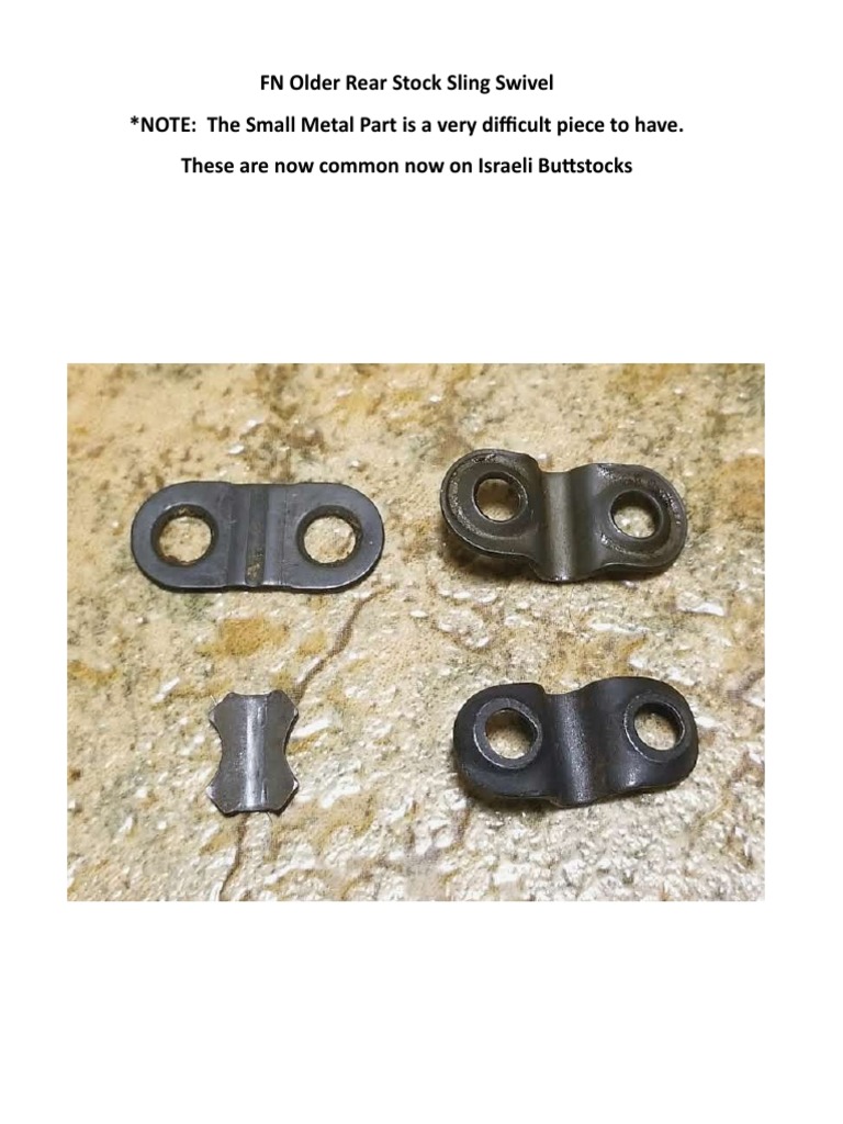 FN Old Style Stock Swivel | PDF | Hazards | Weapon Design