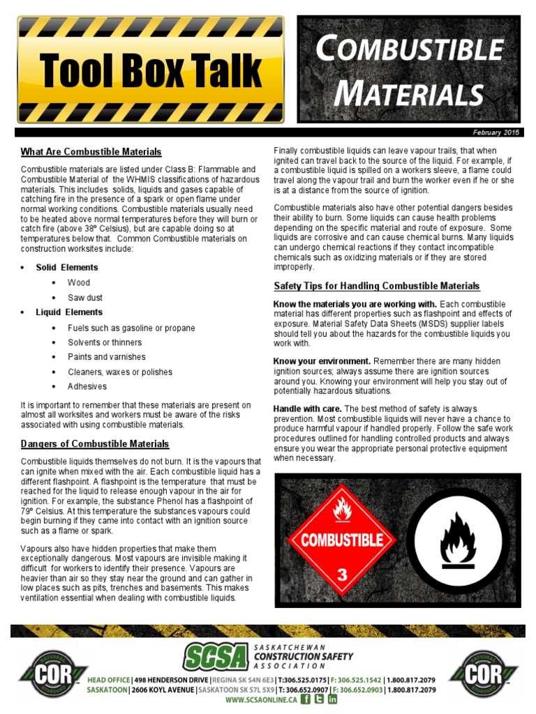 2 Combustible Materials Feb2015 | PDF | Combustion | Fires