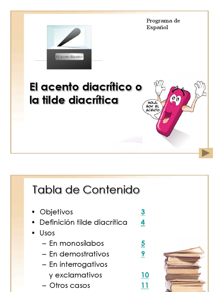 La Tilde Diacritica | PDF | Palabra | Adverbio